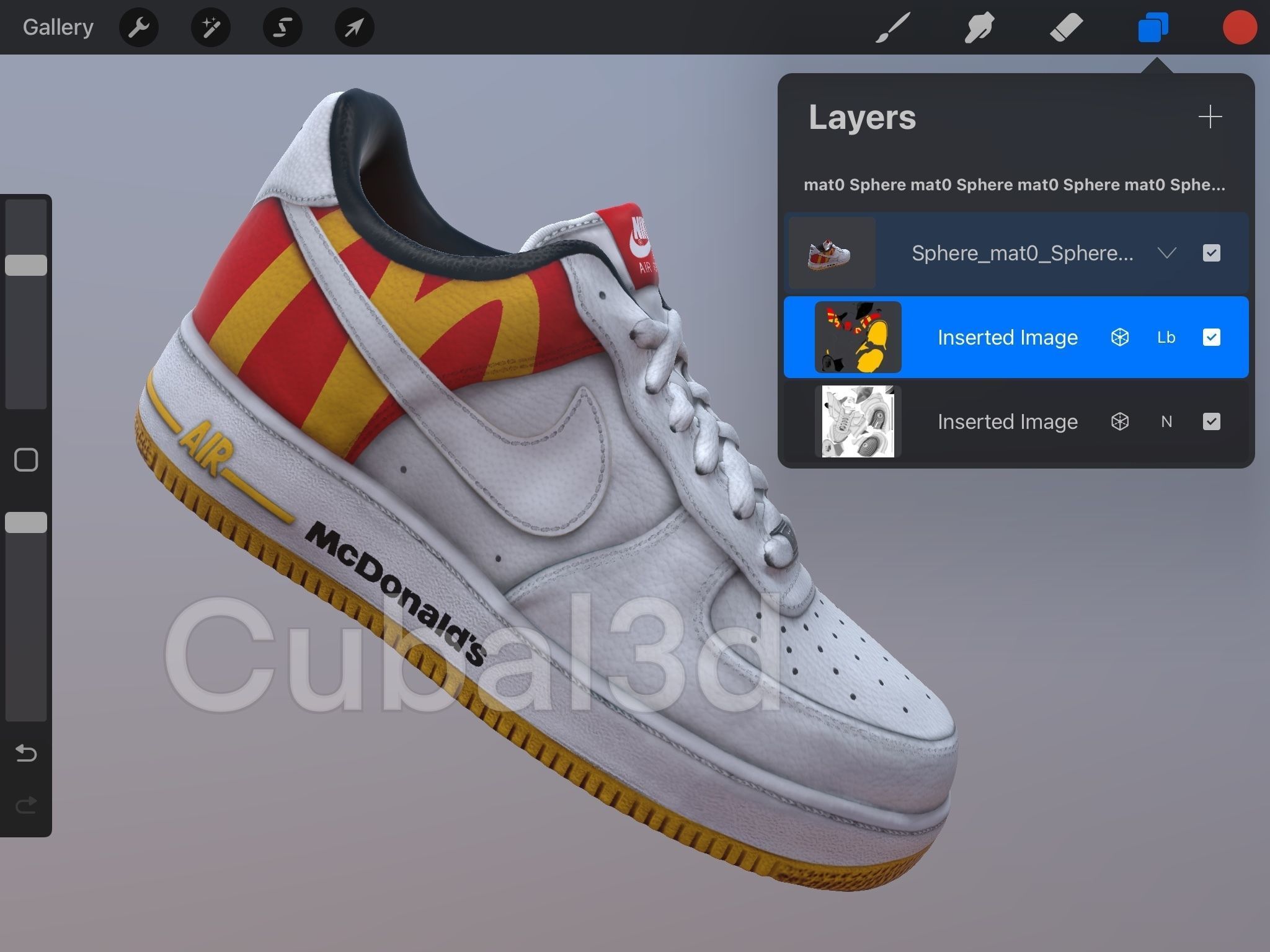 Nike Air Force 1 3D Procreate 3D model | CGTrader