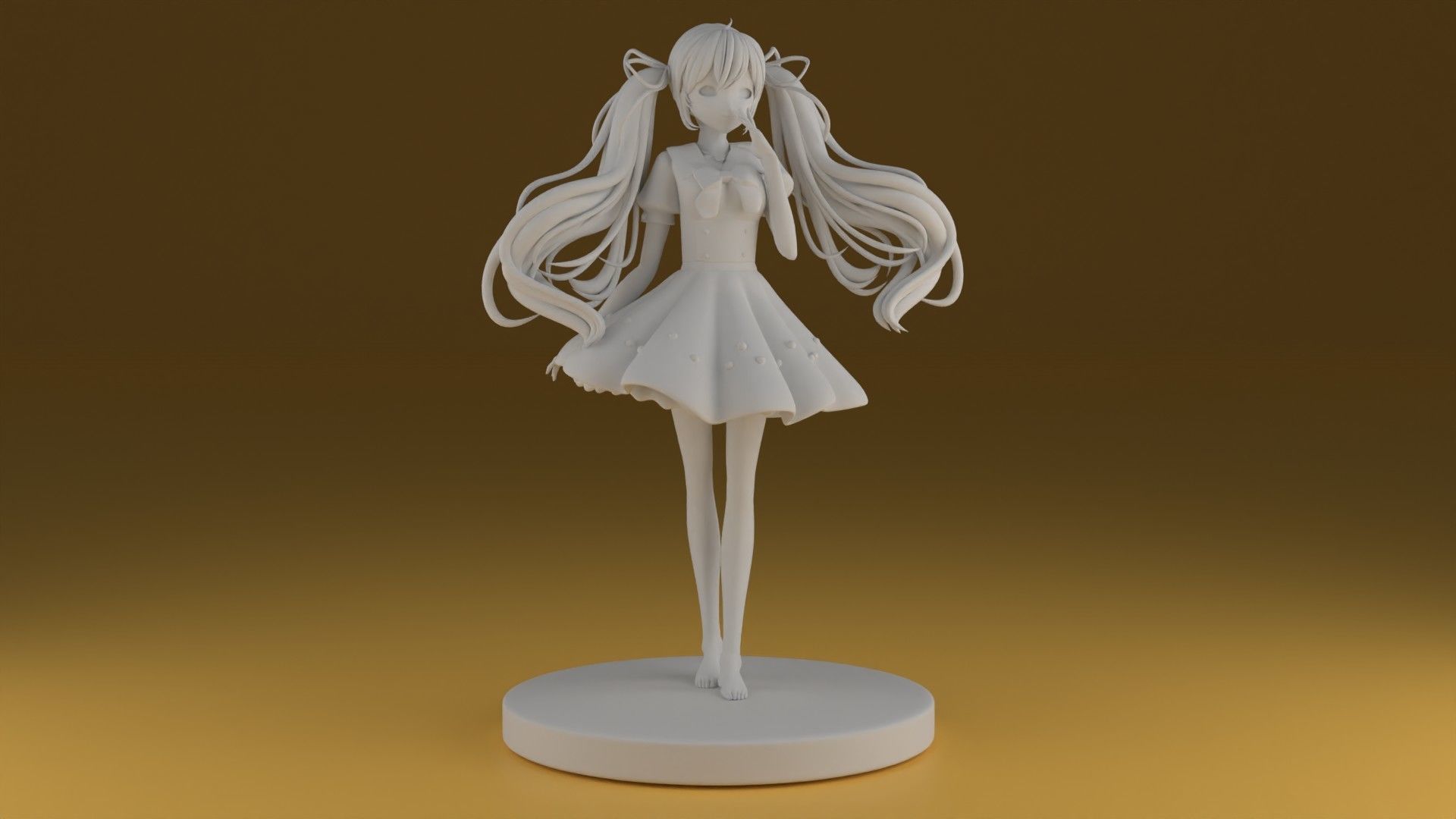 miku hatsune 3D model 3D printable | CGTrader