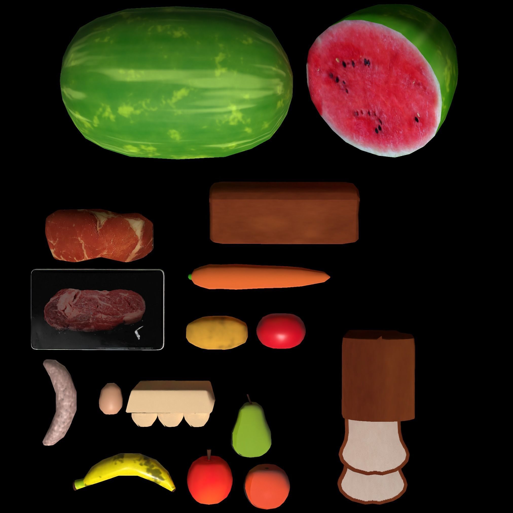 Store Corner - Lots of Grocery Items 3D model | CGTrader