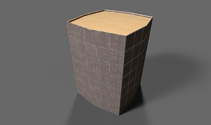 3D model Lowpoly PBR Hesco Bag VR / AR / low-poly | CGTrader