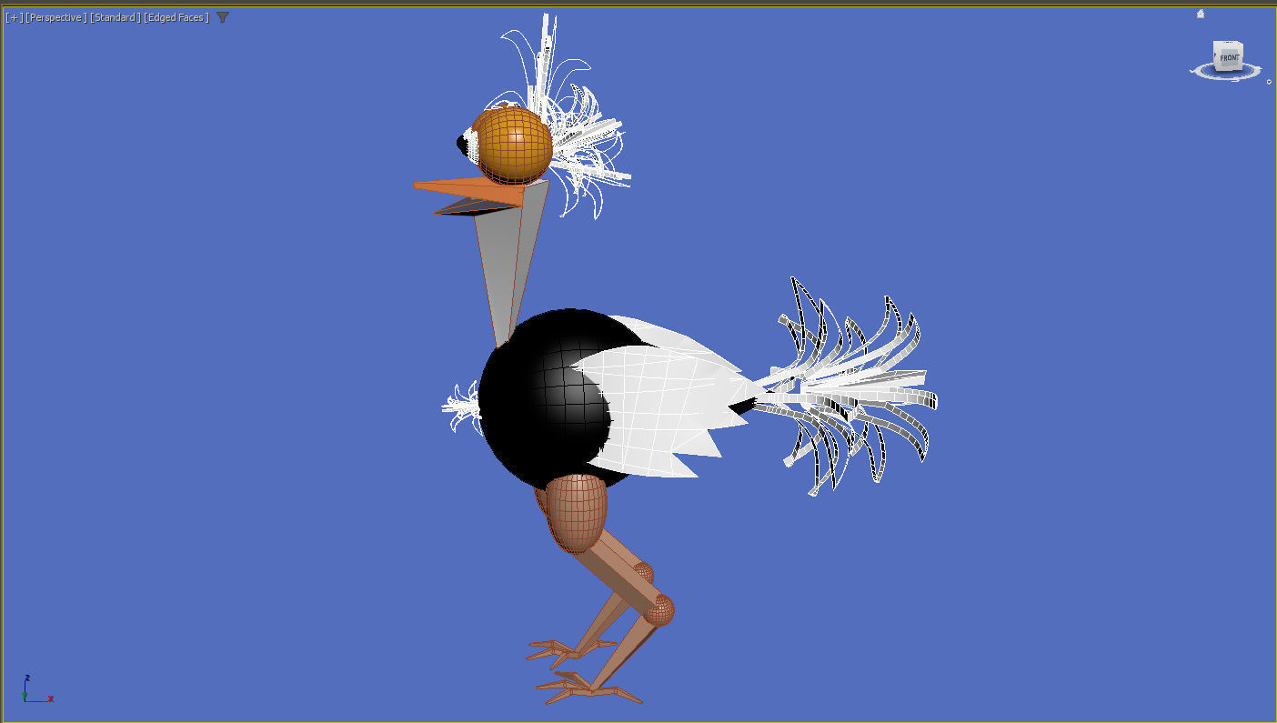 Ostrich Fantasy 3D Character model design 3D model | CGTrader