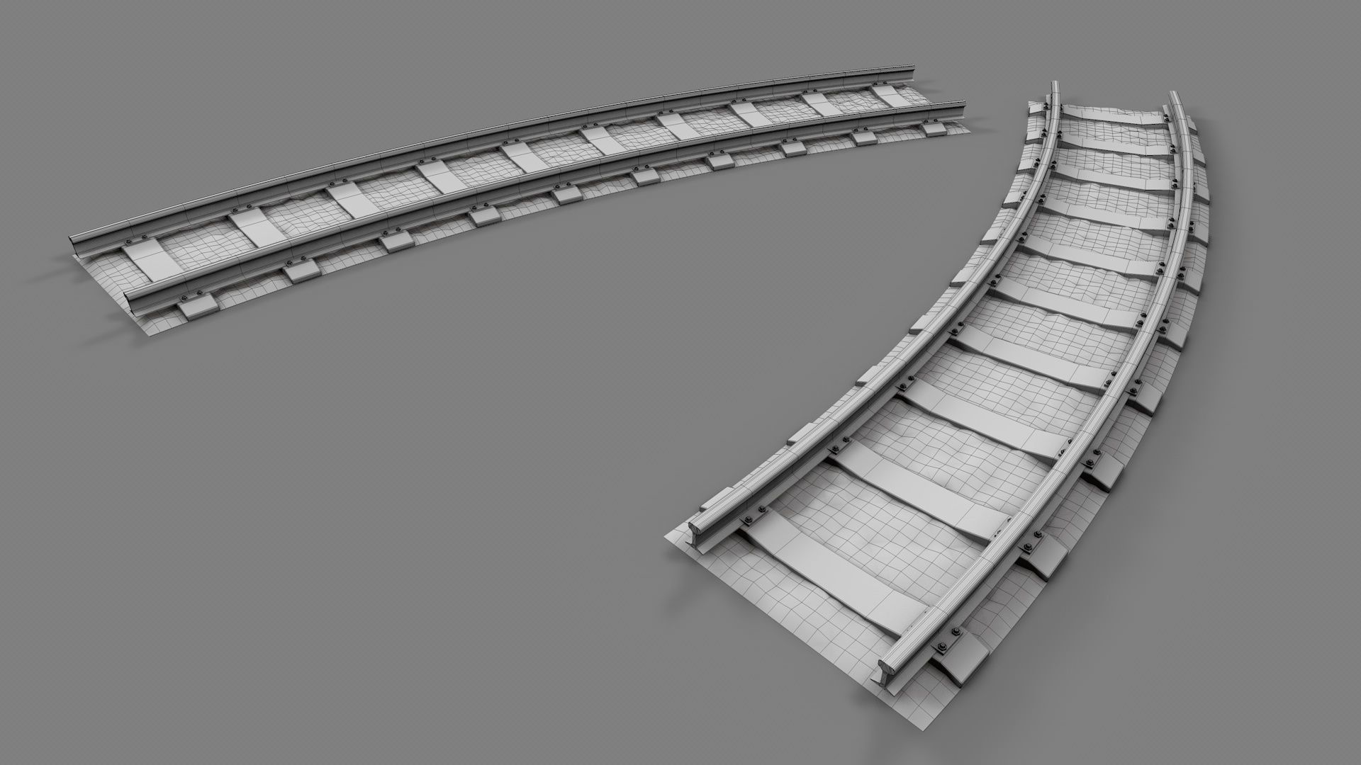 Modular Railway Track PRO Collection 3D model | CGTrader