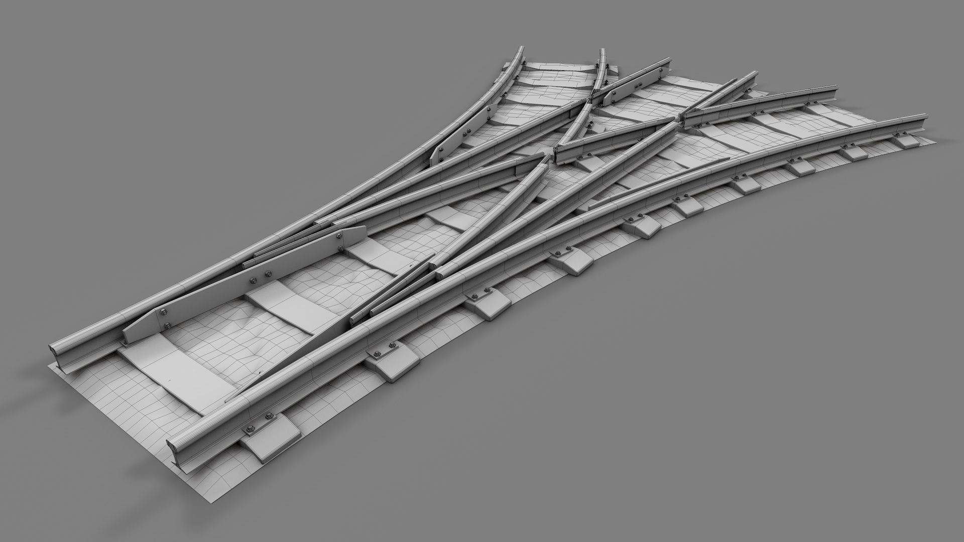 Modular Railway Track PRO Collection 3D model | CGTrader