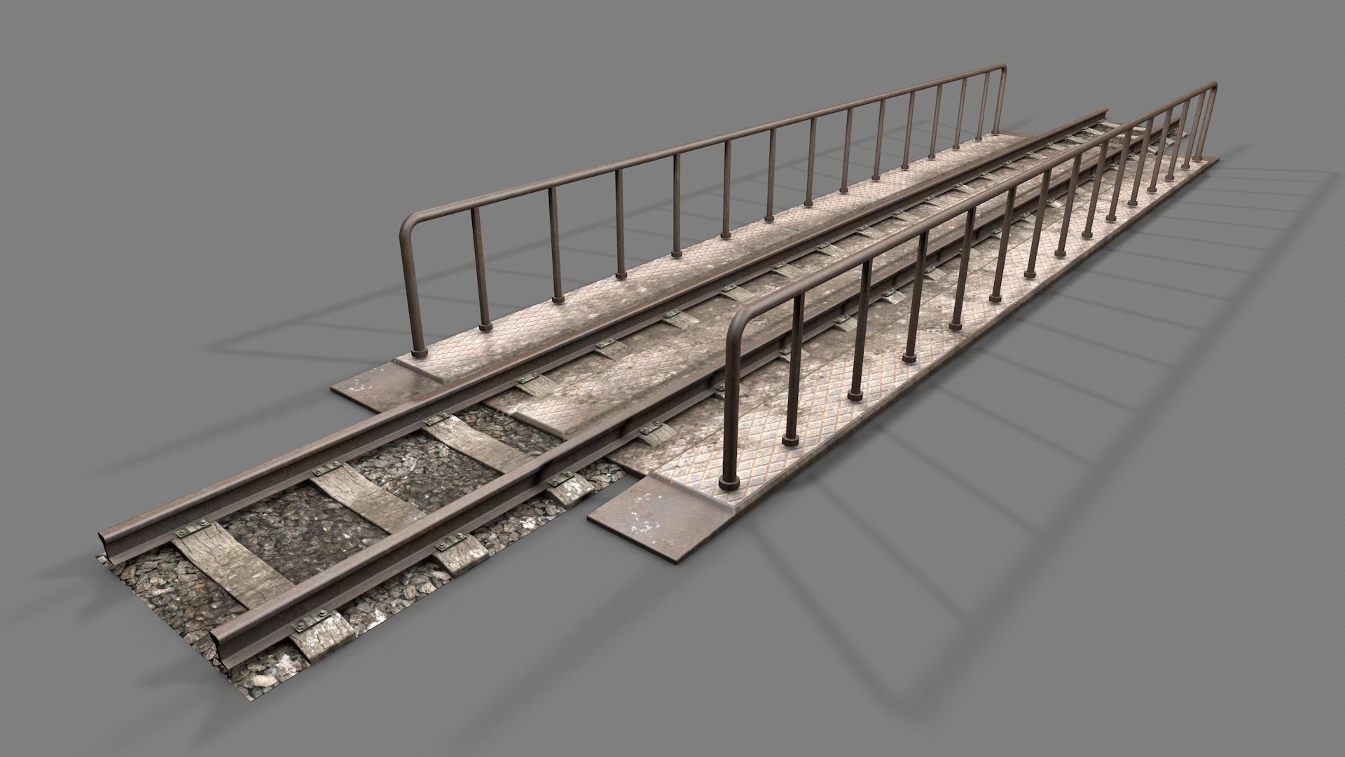 Modular Railway Track PRO Collection 3D model | CGTrader