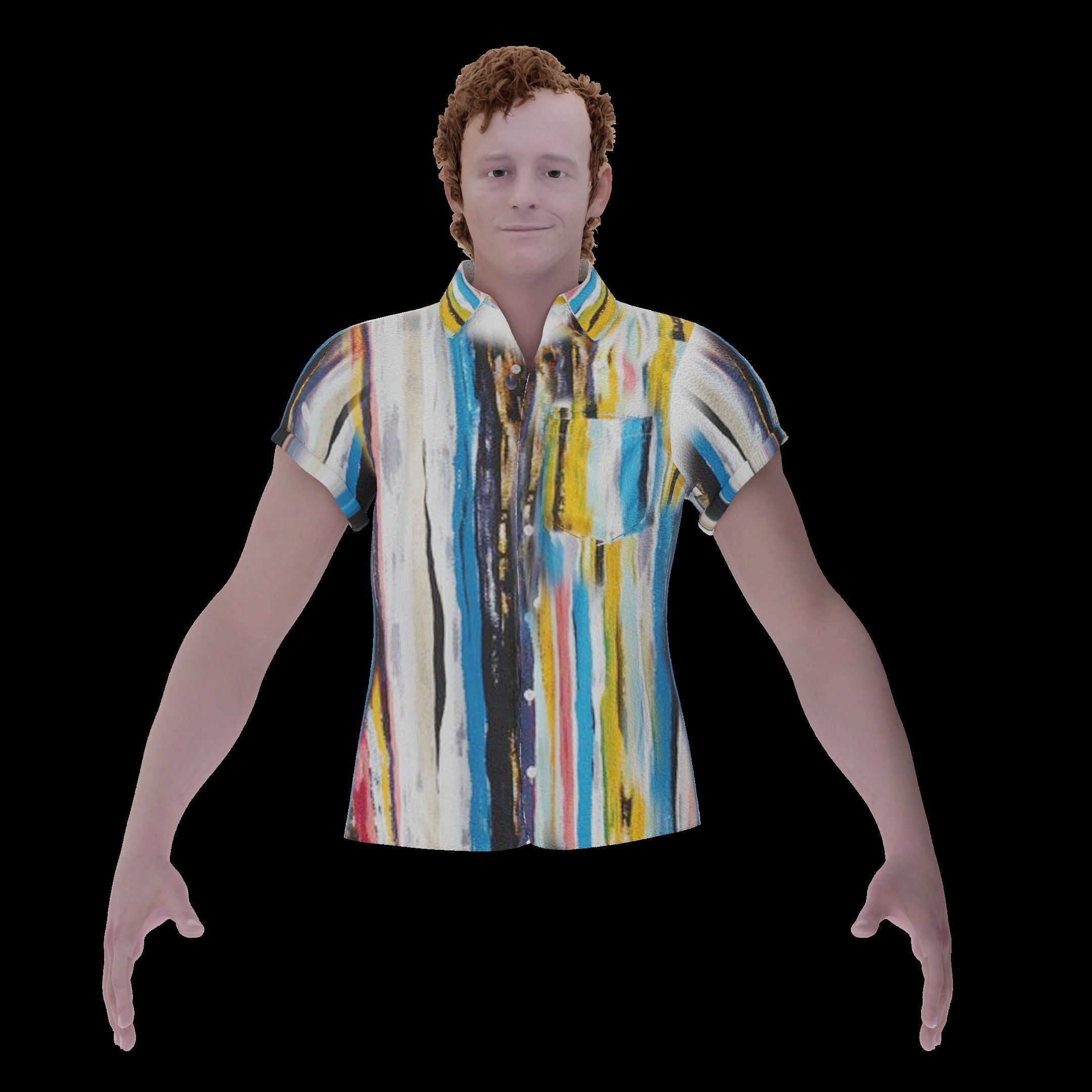 2D REFARENCE IMAGE TO 3D HALF CHARACTER free 3D model | CGTrader