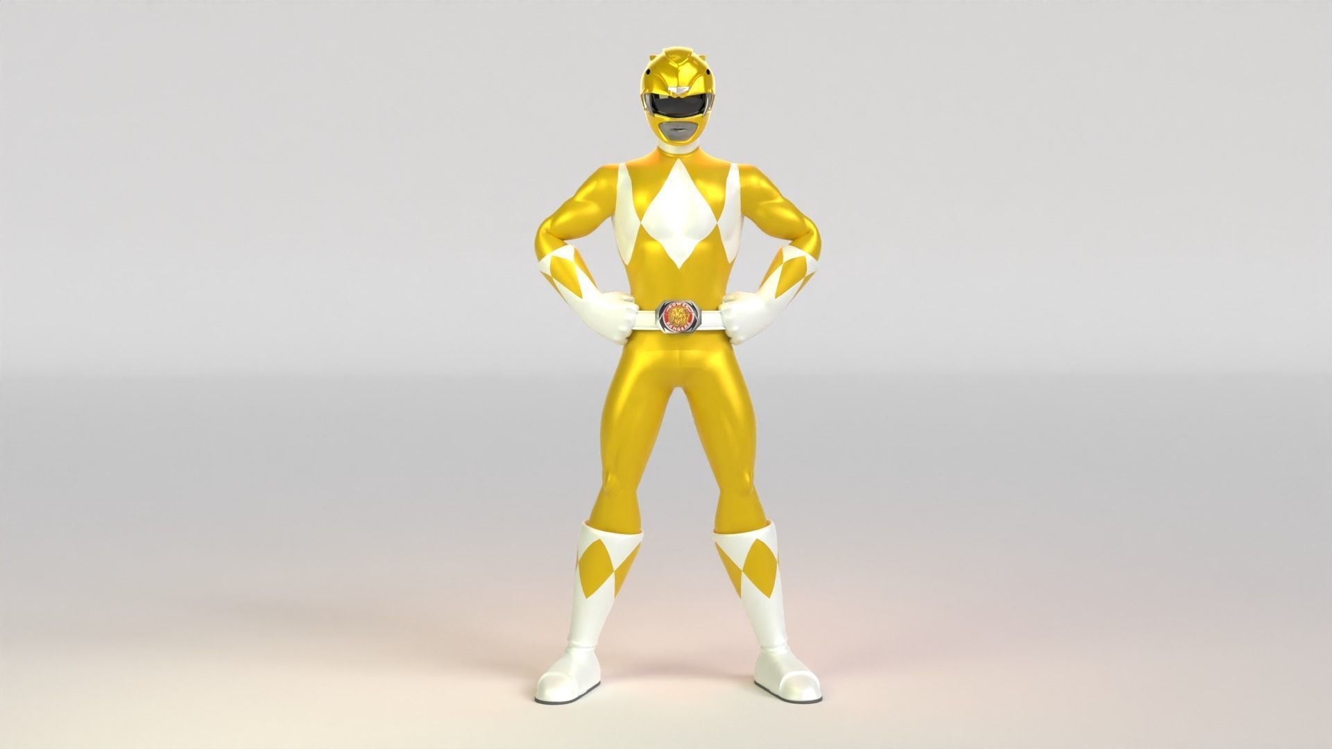 Yellow Ranger 3D Model 3D model rigged | CGTrader