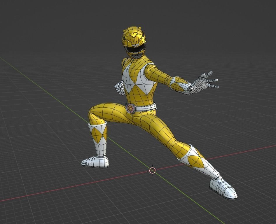 Yellow Ranger 3D Model 3D model rigged | CGTrader