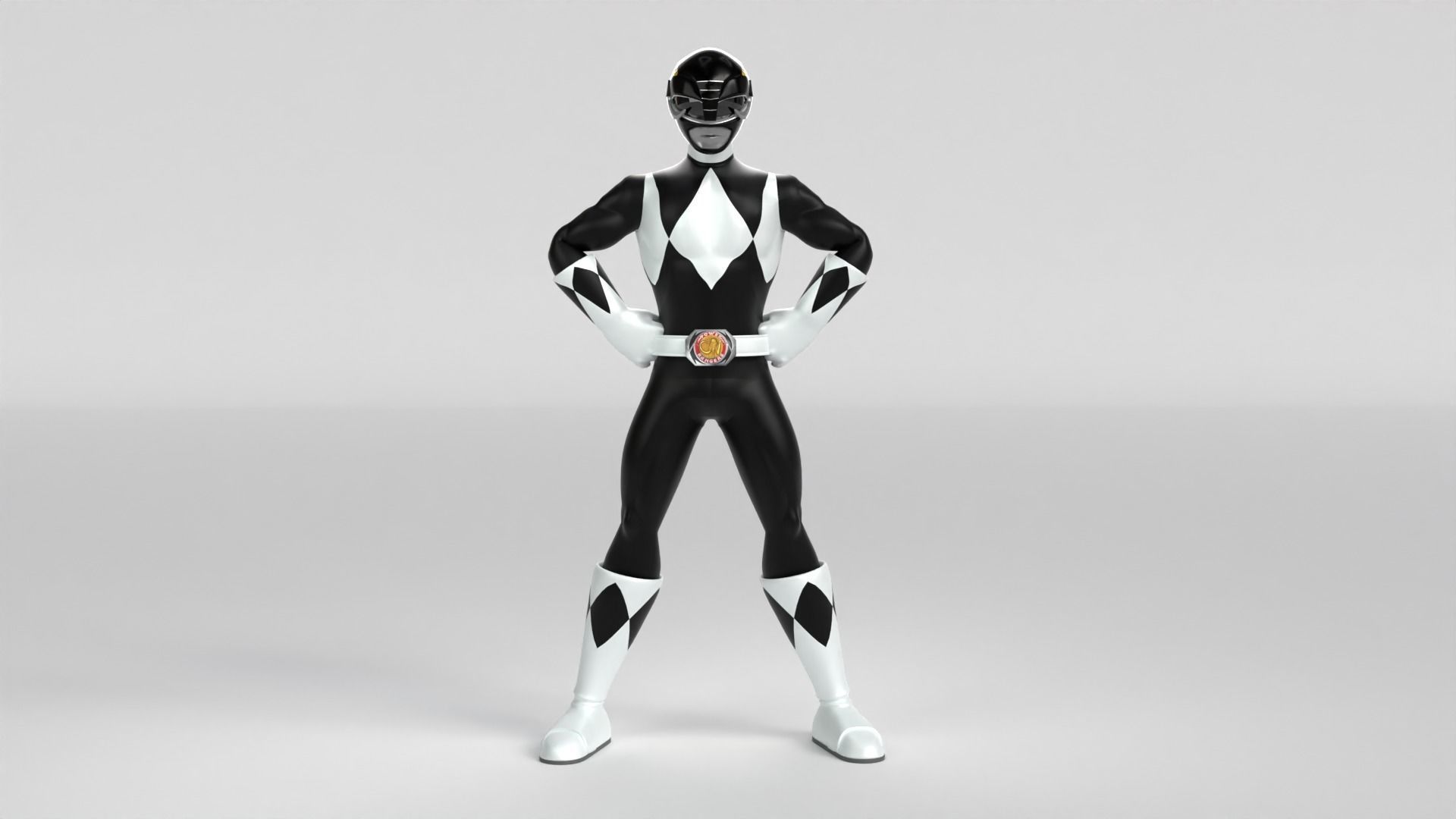 Black Ranger 3D Model 3D model rigged | CGTrader