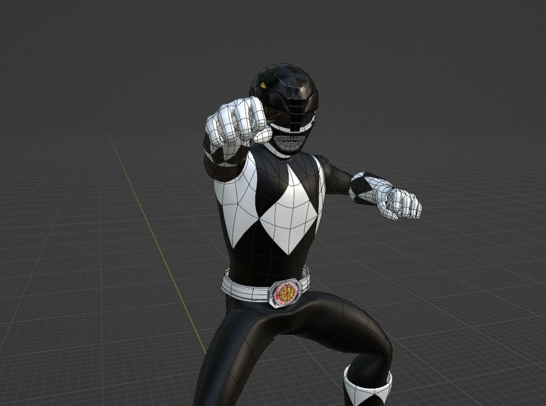 Black Ranger 3D Model 3D model rigged | CGTrader