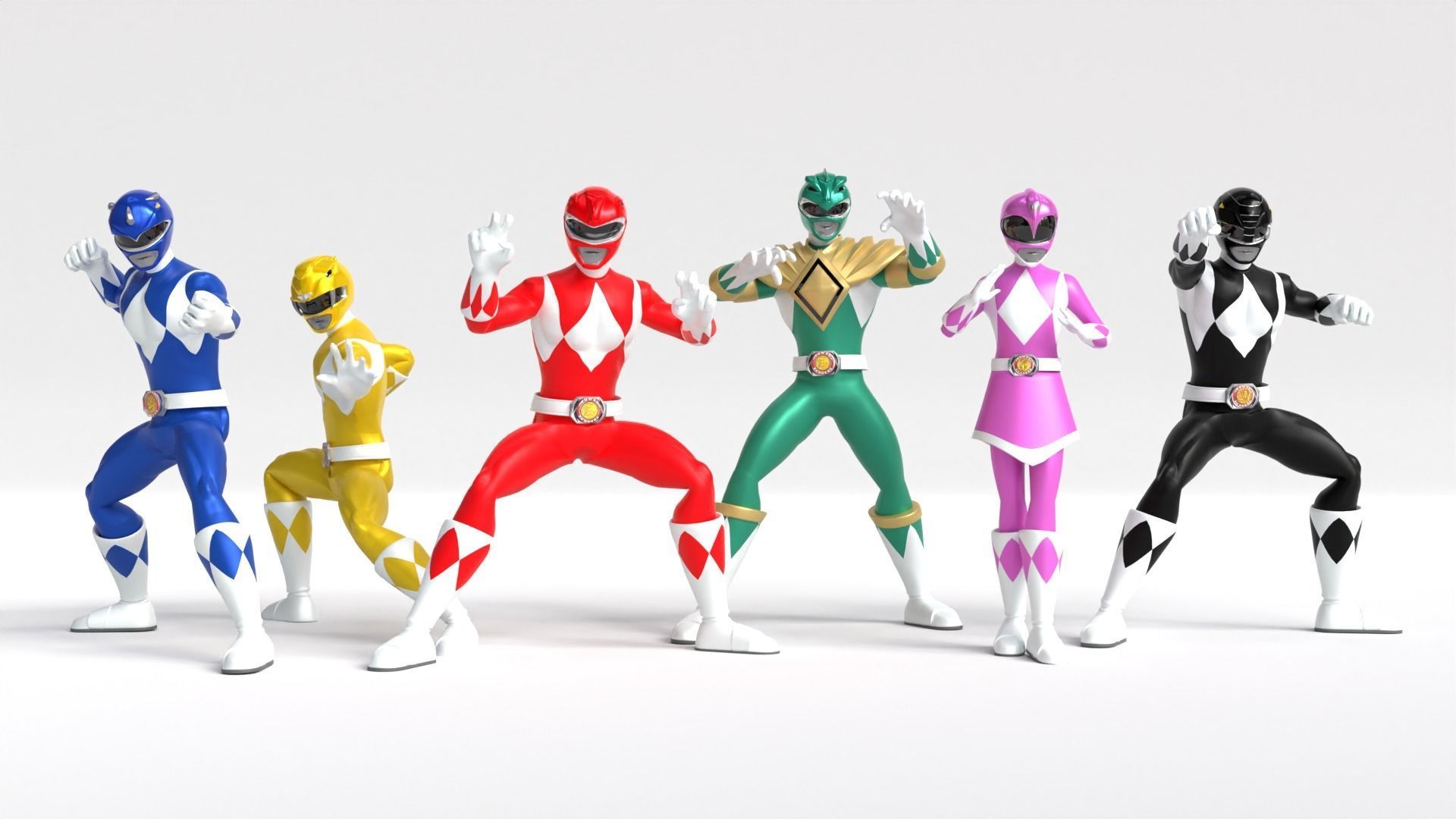 Blue Ranger 3D Model 3D model rigged | CGTrader