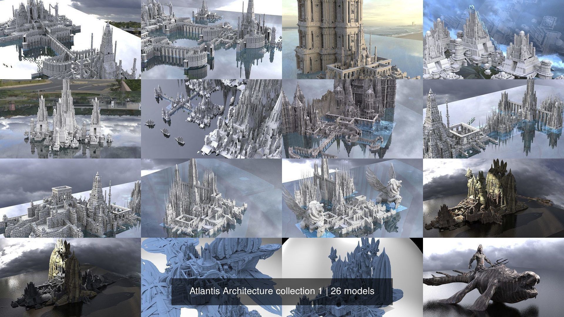 Atlantis Architecture collection 1 | CGTrader