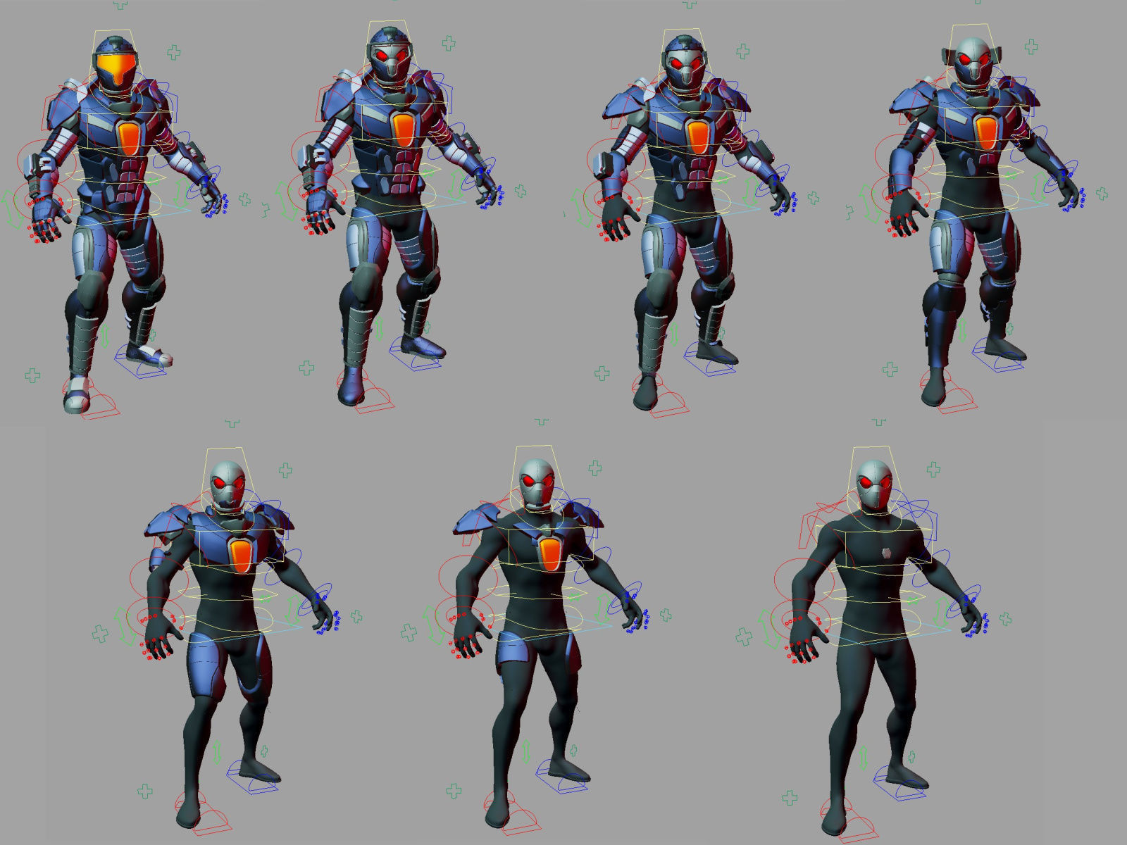 Futuristic Super Soldier 3D model rigged | CGTrader