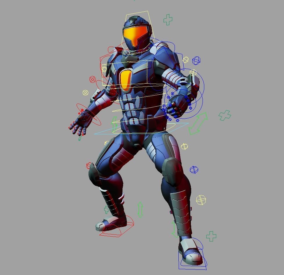 Futuristic Super Soldier 3D model rigged | CGTrader