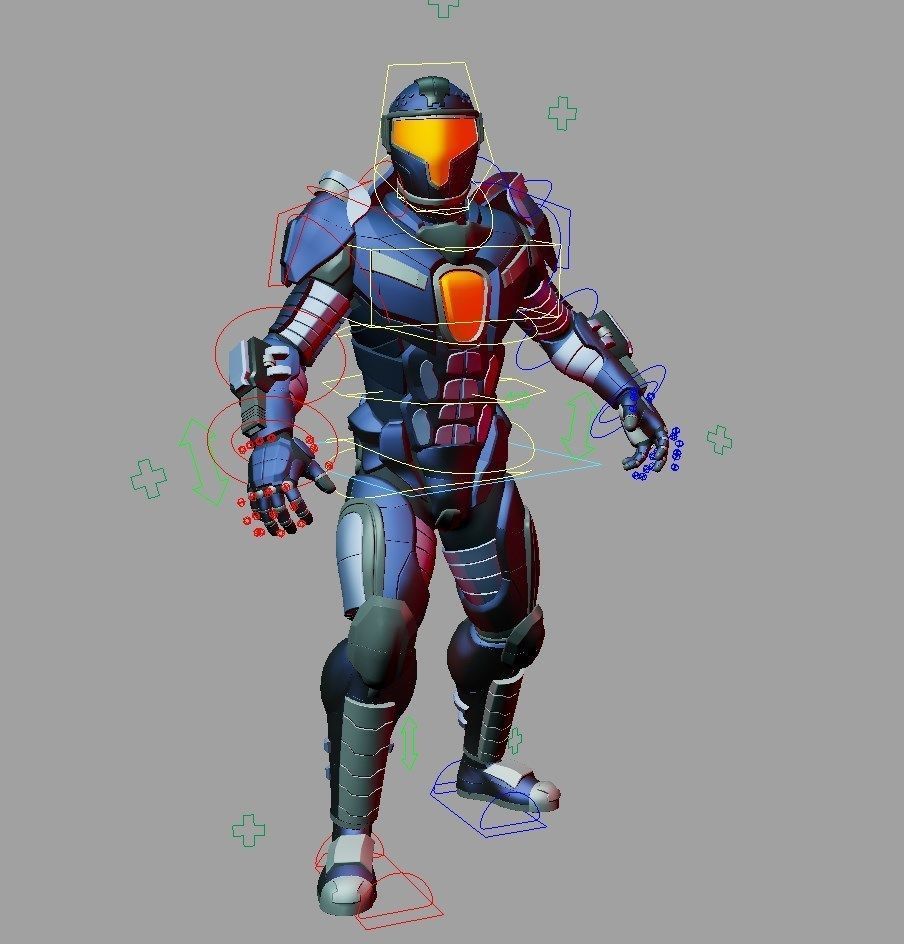 Futuristic Super Soldier 3D model rigged | CGTrader