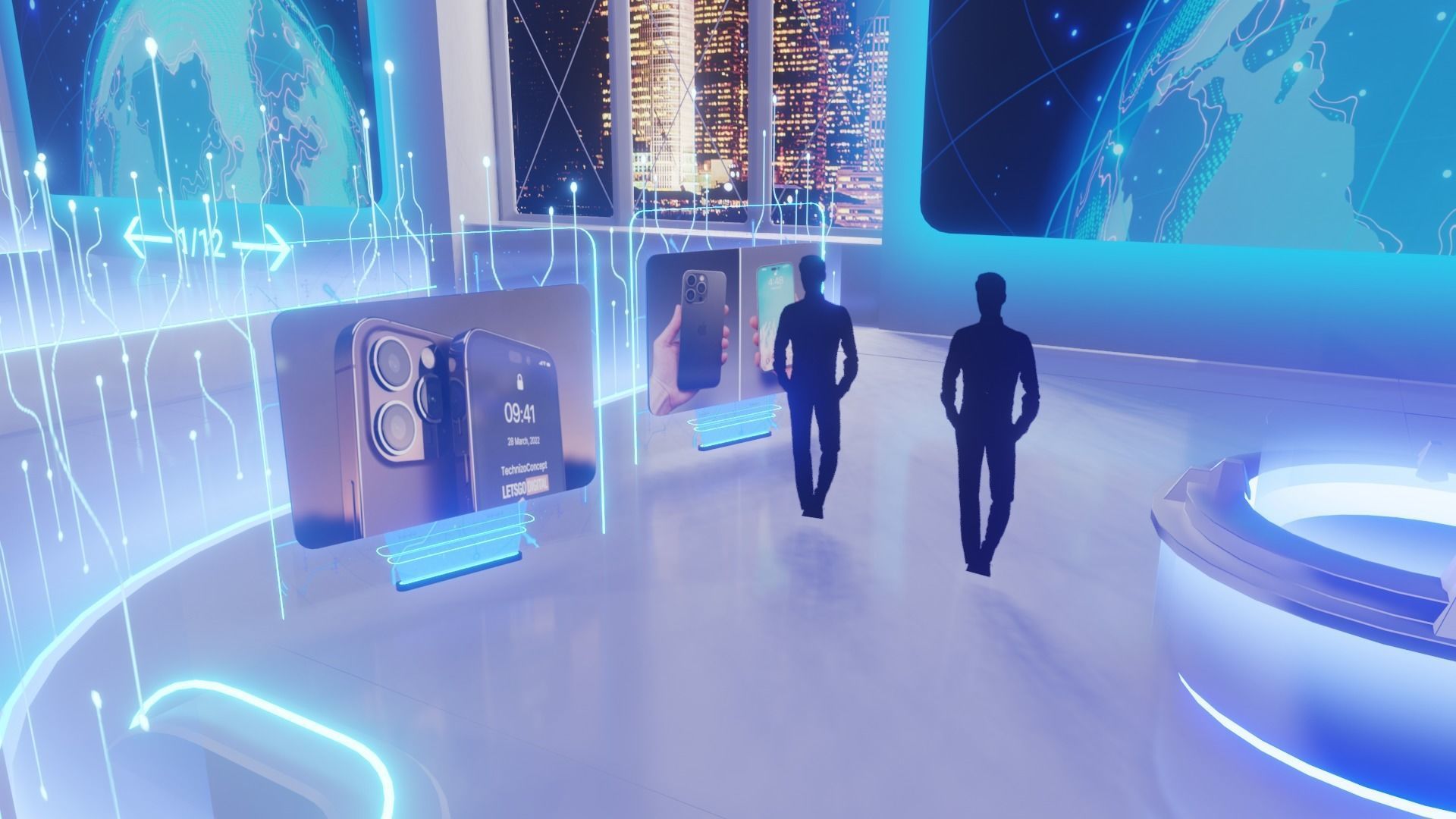 Sci Fi Exhibition Hall Interior with real world scale 2 3D model | CGTrader