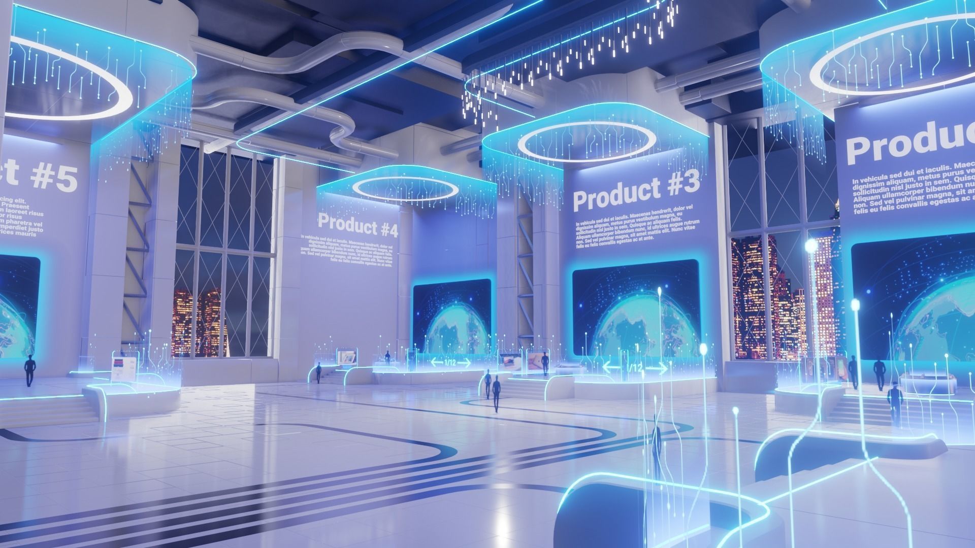 Sci Fi Exhibition Hall Interior with real world scale 2 3D model | CGTrader