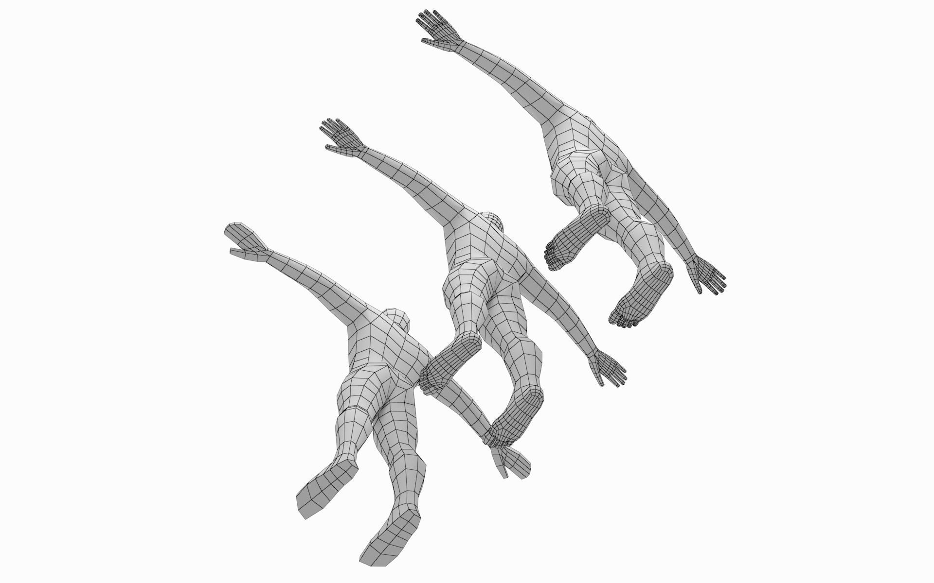 Natural Male Base Mesh in T-Pose 3D model | CGTrader