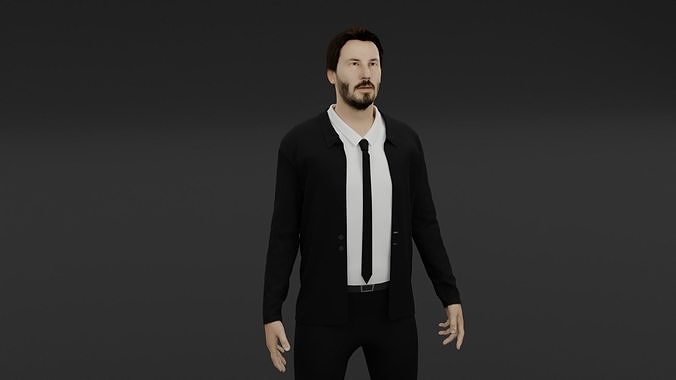 3D model Keanu Reeves VR / AR / low-poly | CGTrader