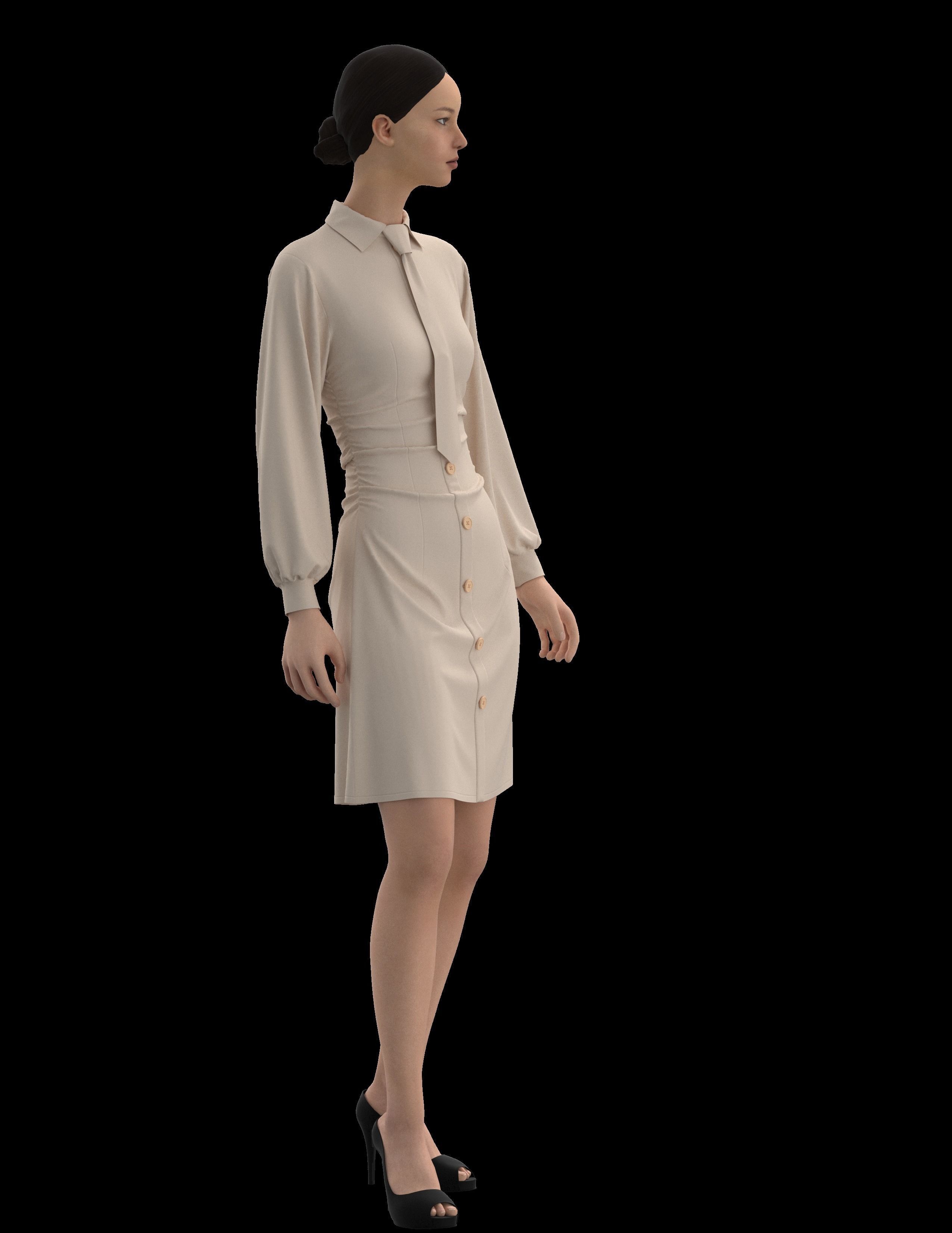 10 basic women school uniform 3d models Zprj Fbx Obj 3D model | CGTrader