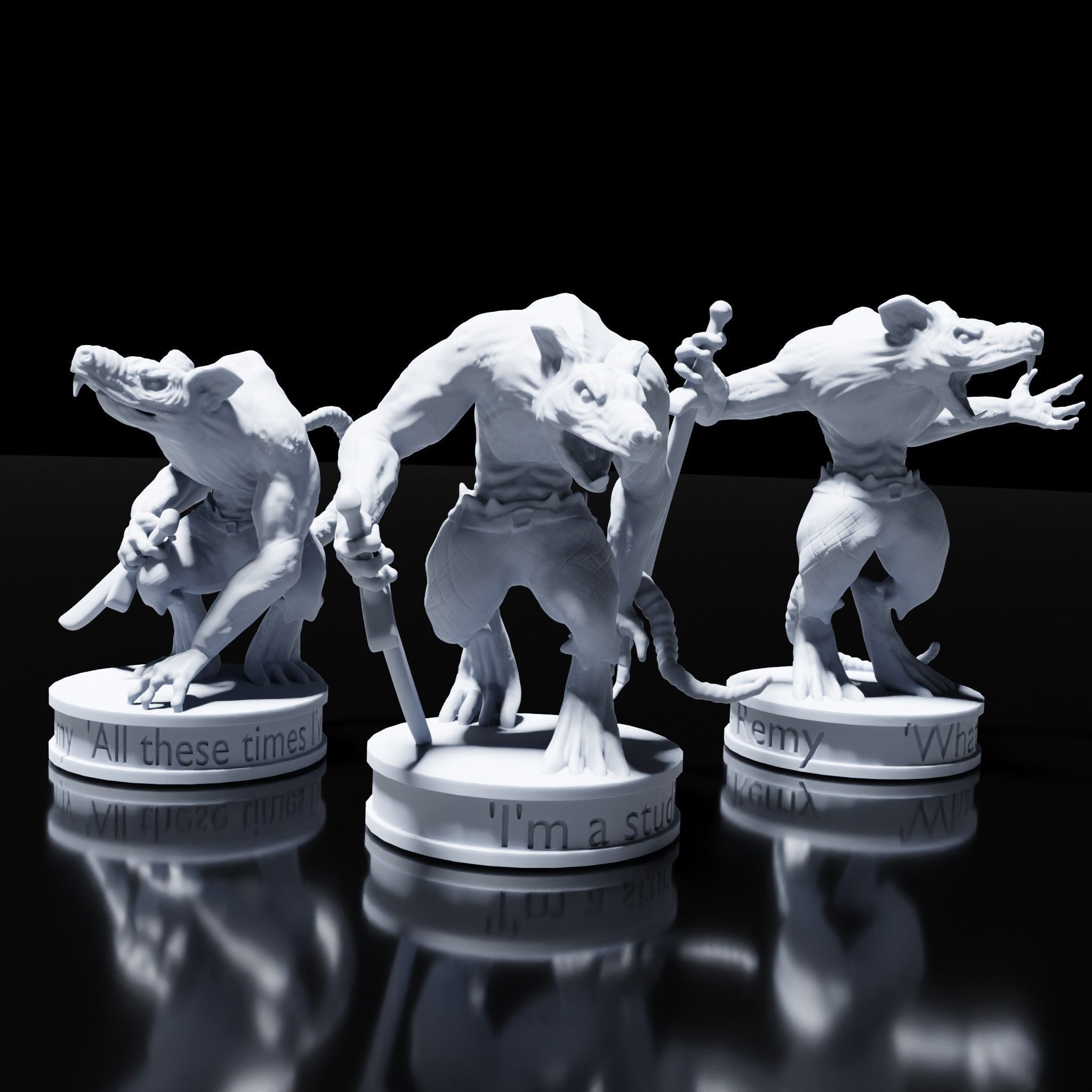 Werebeast Miniature Set 3D model 3D printable | CGTrader