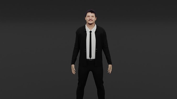 3D model Pedro Pascal VR / AR / low-poly | CGTrader