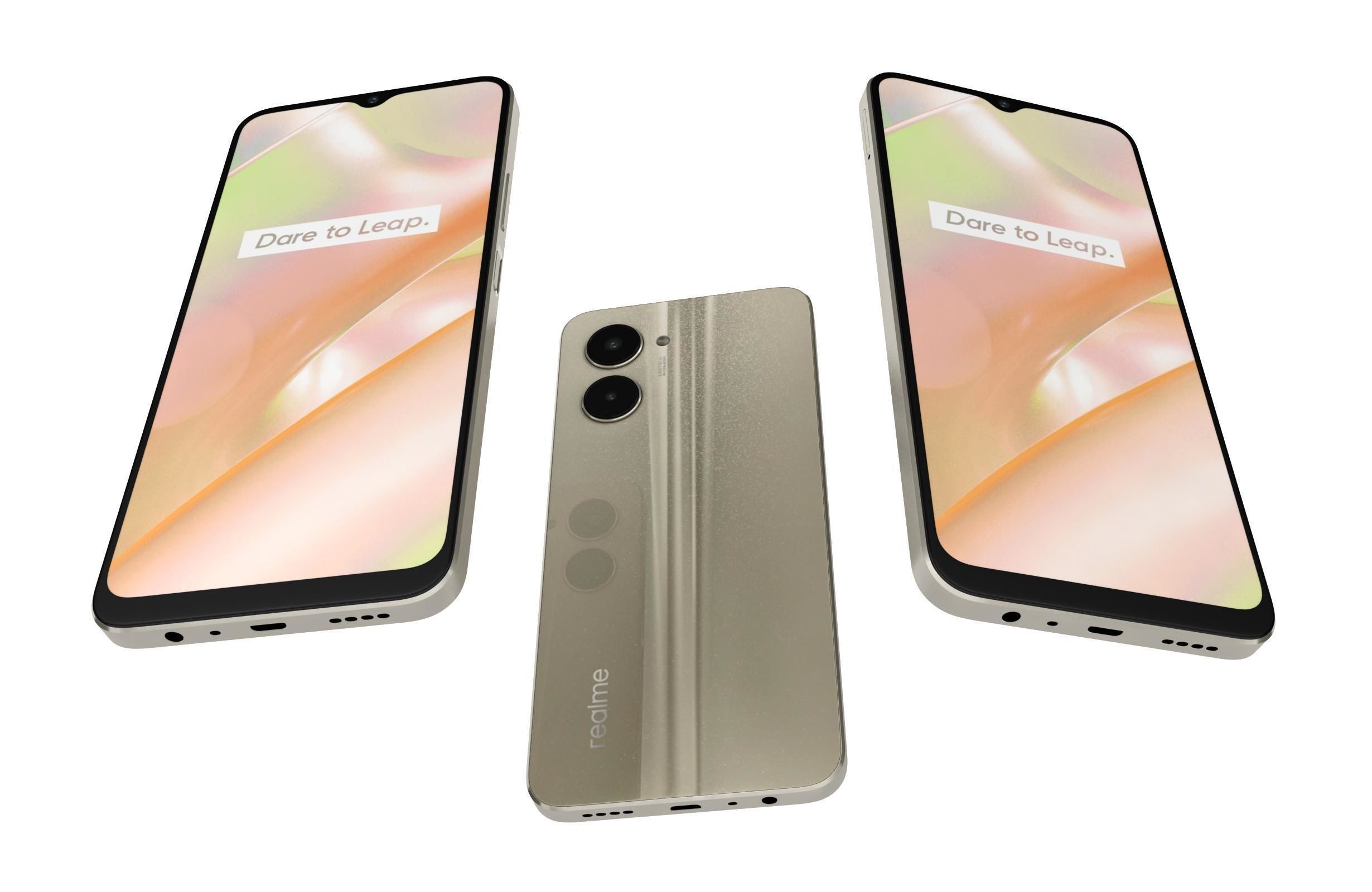 3D model Realme C33 2023 All Colors VR / AR / low-poly | CGTrader