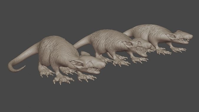The Rat Squad -8pcs- 3D model for printing 3D model rigged | CGTrader