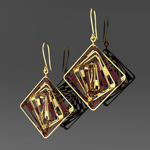 Earrings Wind Chimes free 3D model | CGTrader