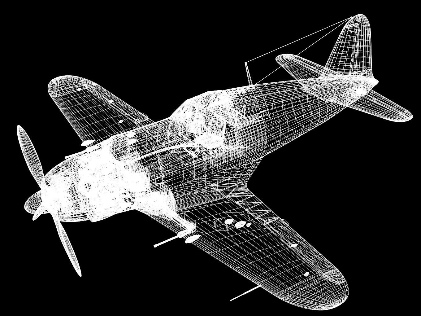 Mitsubishi J2M5 RAIDEN 3D model | CGTrader
