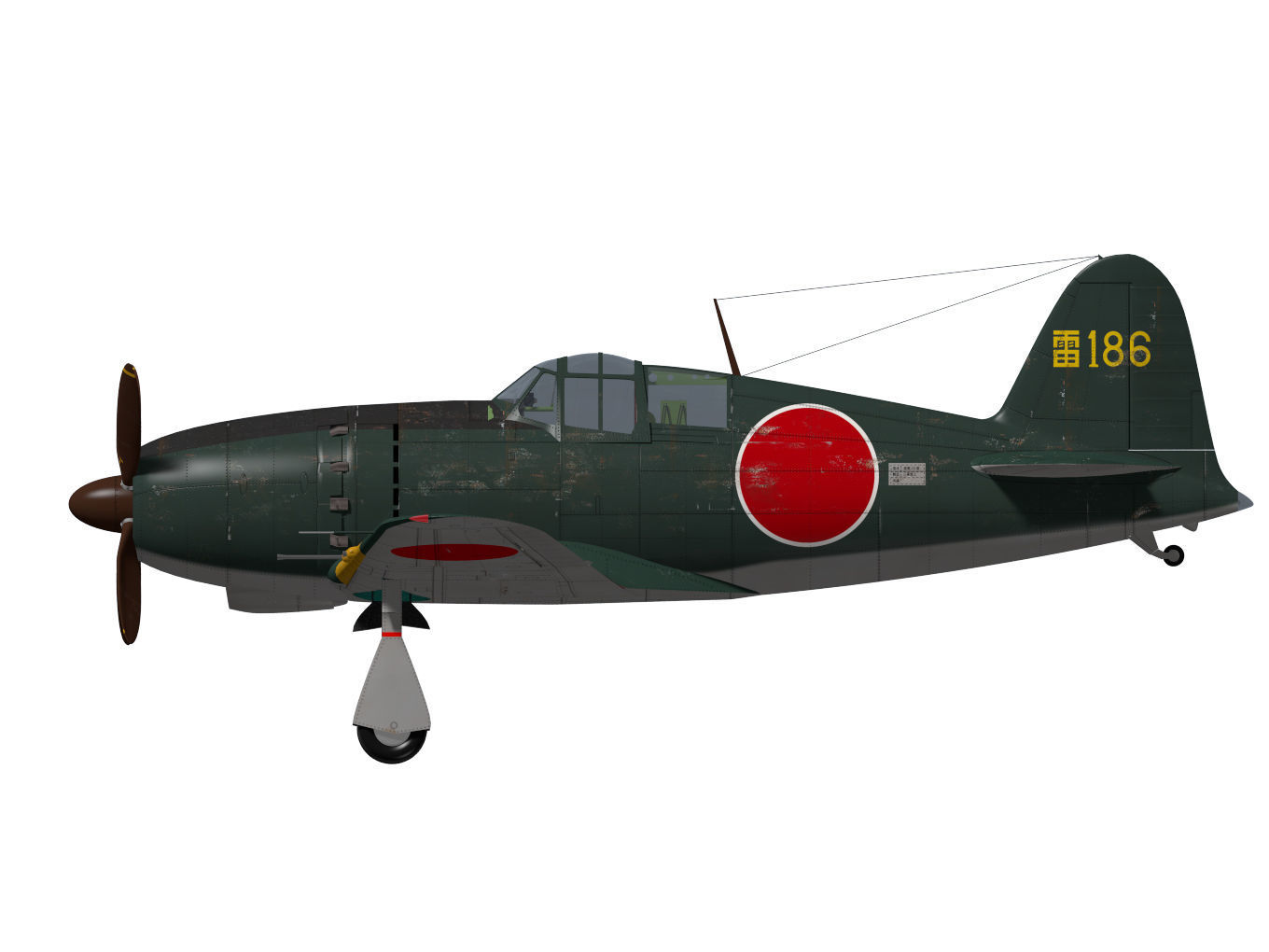 Mitsubishi J2M5 RAIDEN 3D model | CGTrader