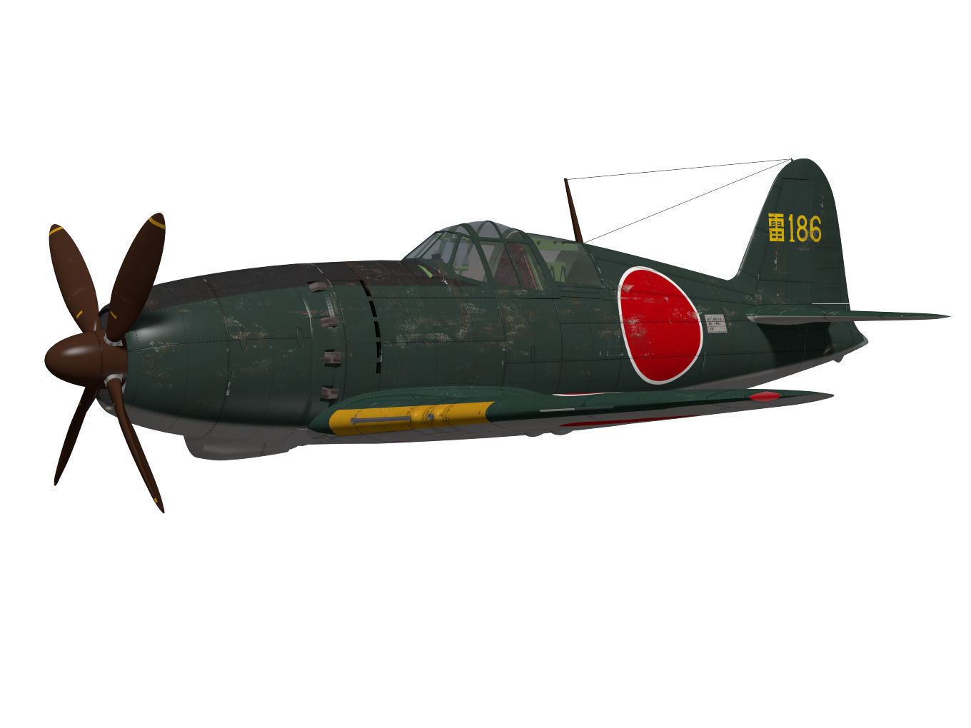 Mitsubishi J2M5 RAIDEN 3D model | CGTrader