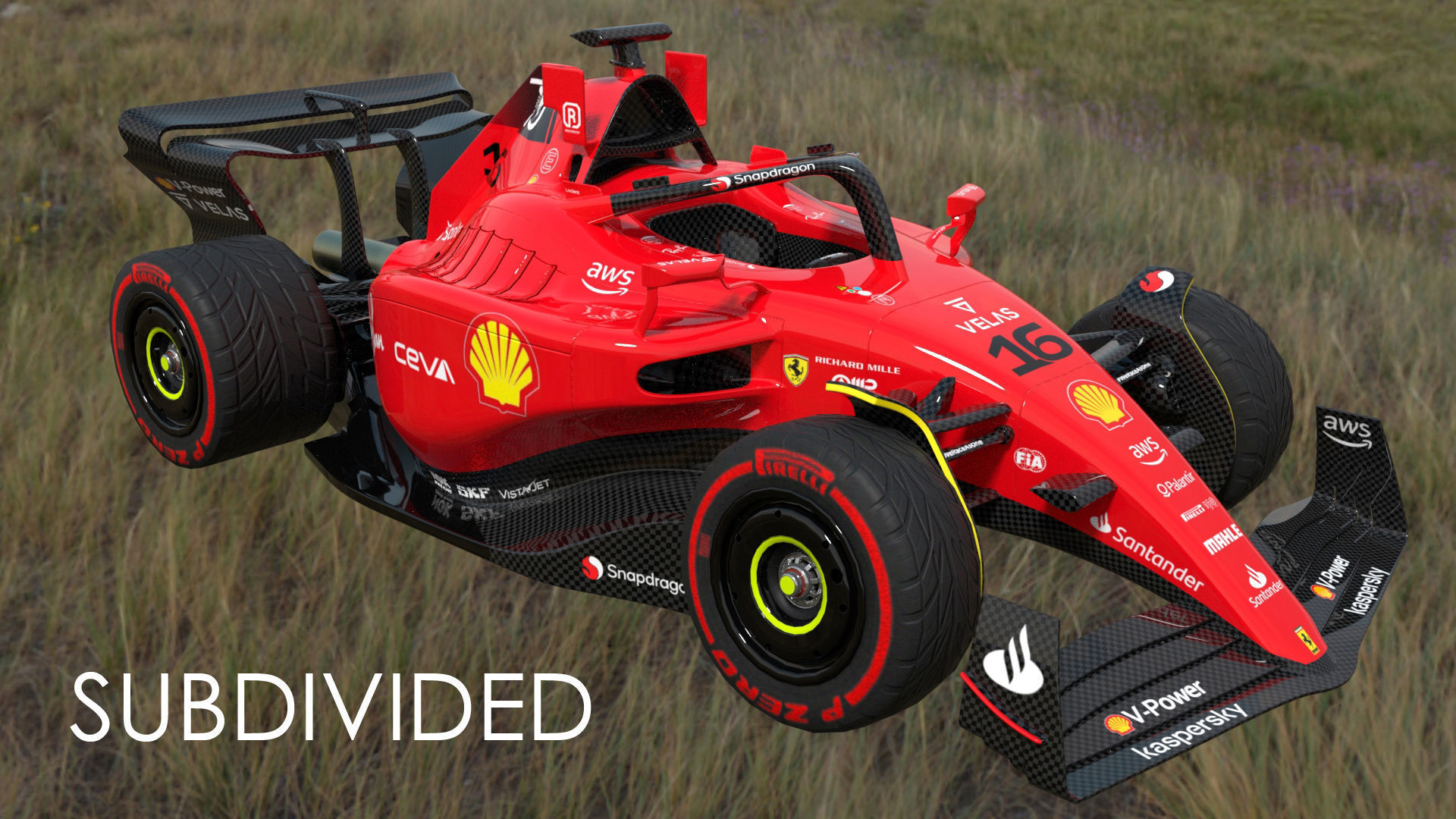 3D model Cartoon rigged Ferrari F1-75 VR / AR / low-poly | CGTrader