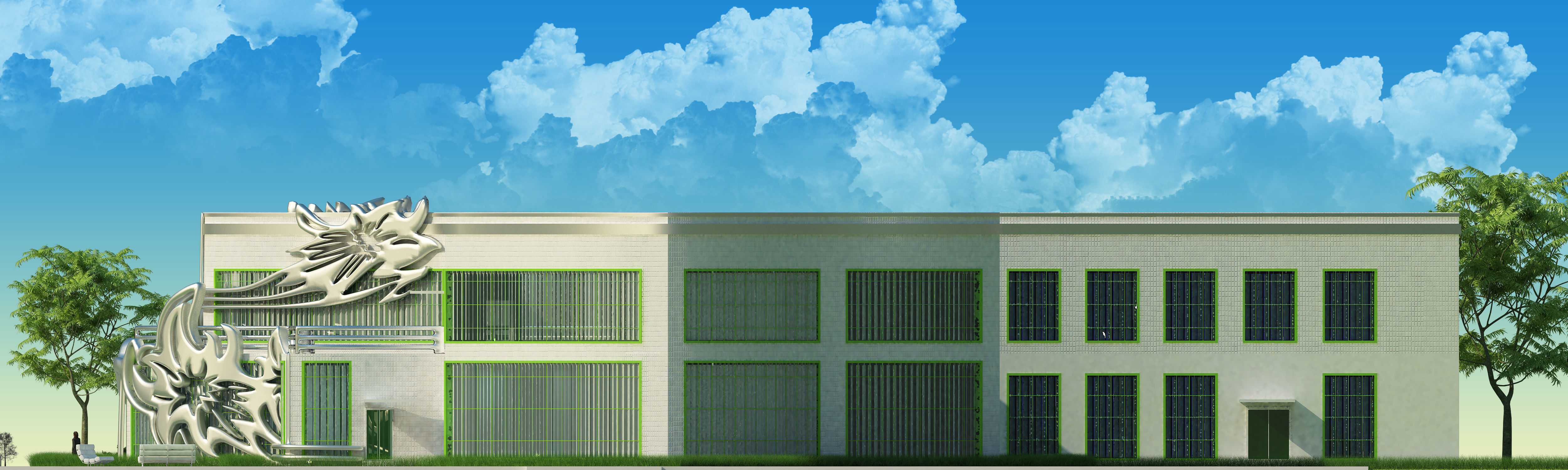 Flower building concept 3D model | CGTrader