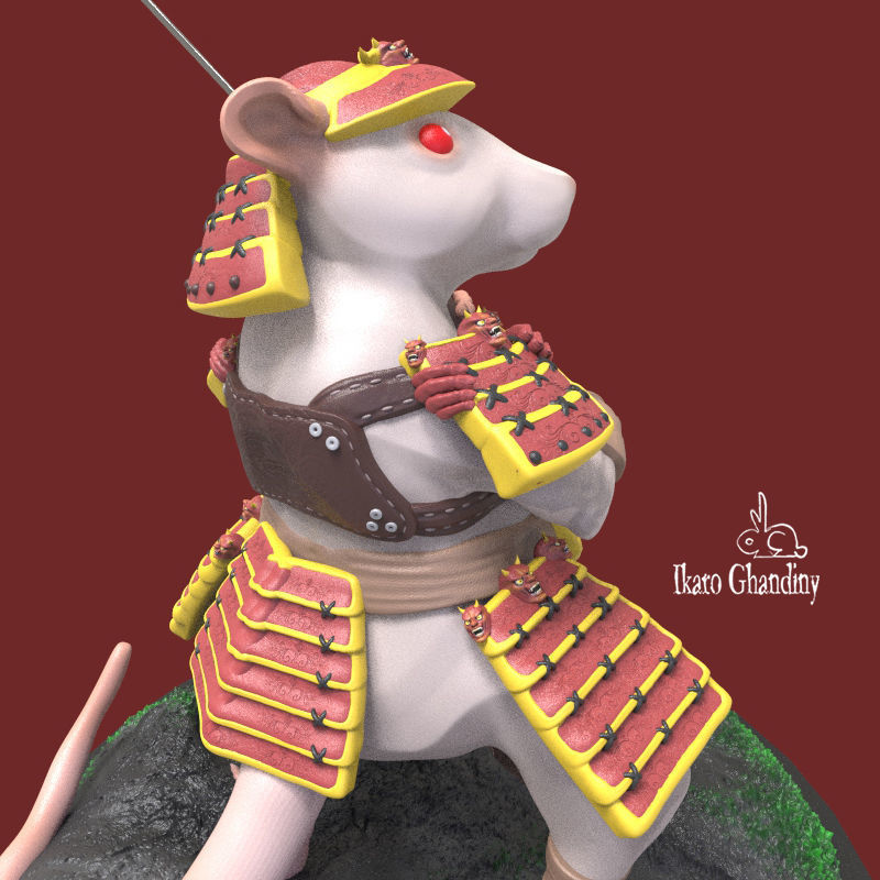 Samurai Rat 3D model 3D printable | CGTrader