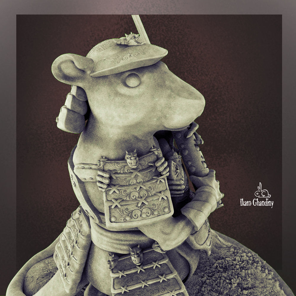Samurai Rat 3D model 3D printable | CGTrader