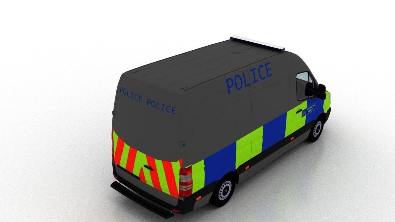 Mercedes Benz Sprinter L2H2 2015 England Police Prison UK 3D model ...