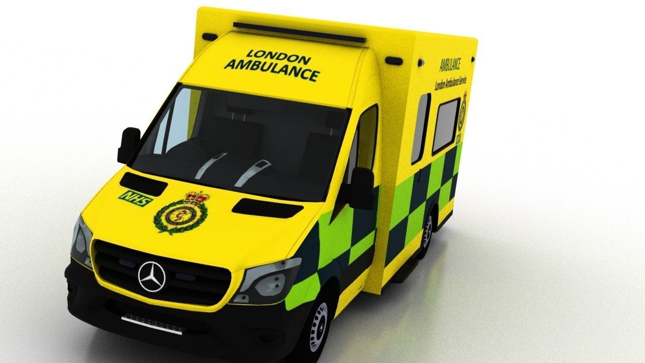 Mercedes Benz Sprinter 2015 Truck England Ambulance UK 3D model | CGTrader
