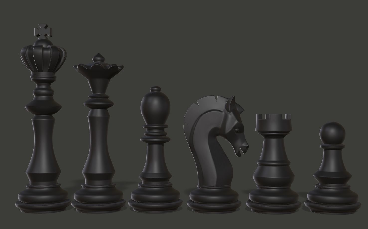 Chess set pieces 3D model 3D printable | CGTrader