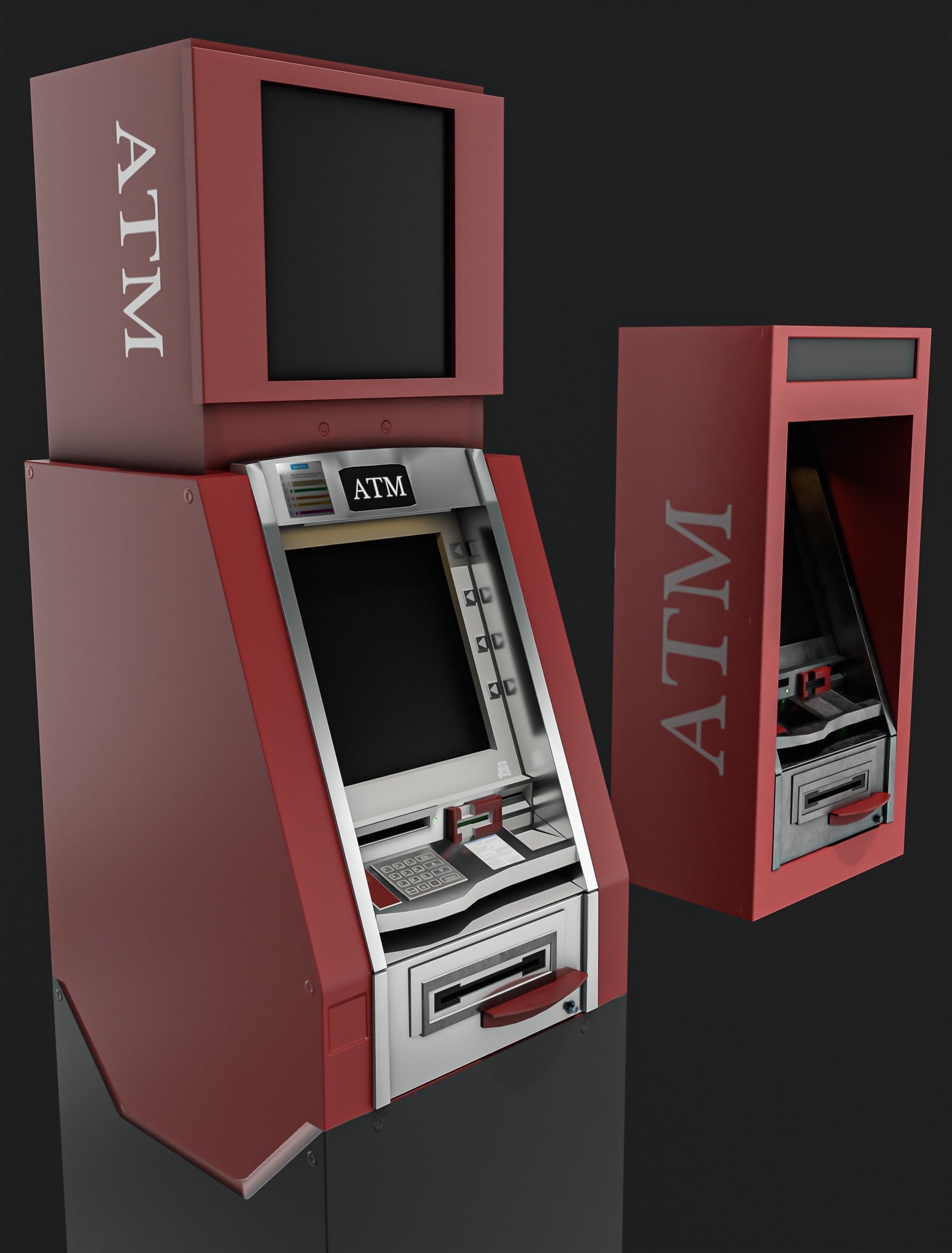 3D model ATM Machine Pack VR / AR / low-poly | CGTrader