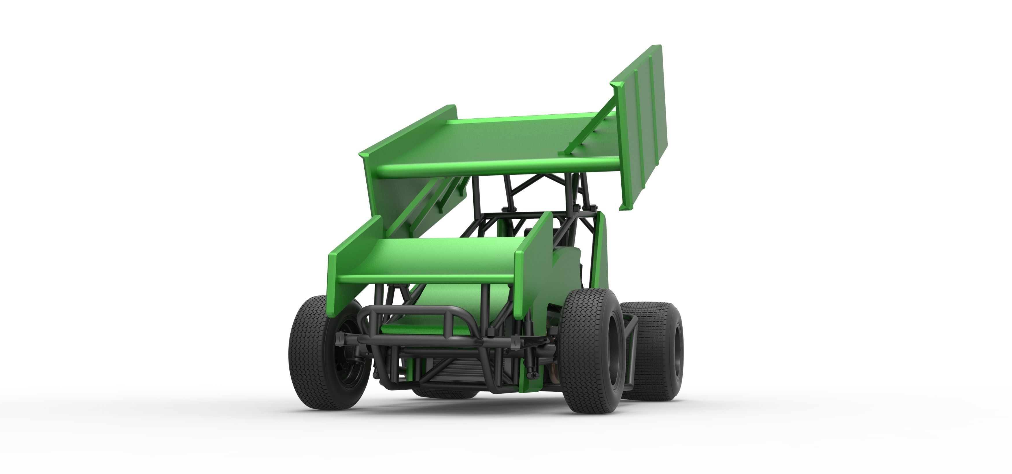 Diecast Winged Sprint car Scale 1 to 25 3D model 3D printable | CGTrader