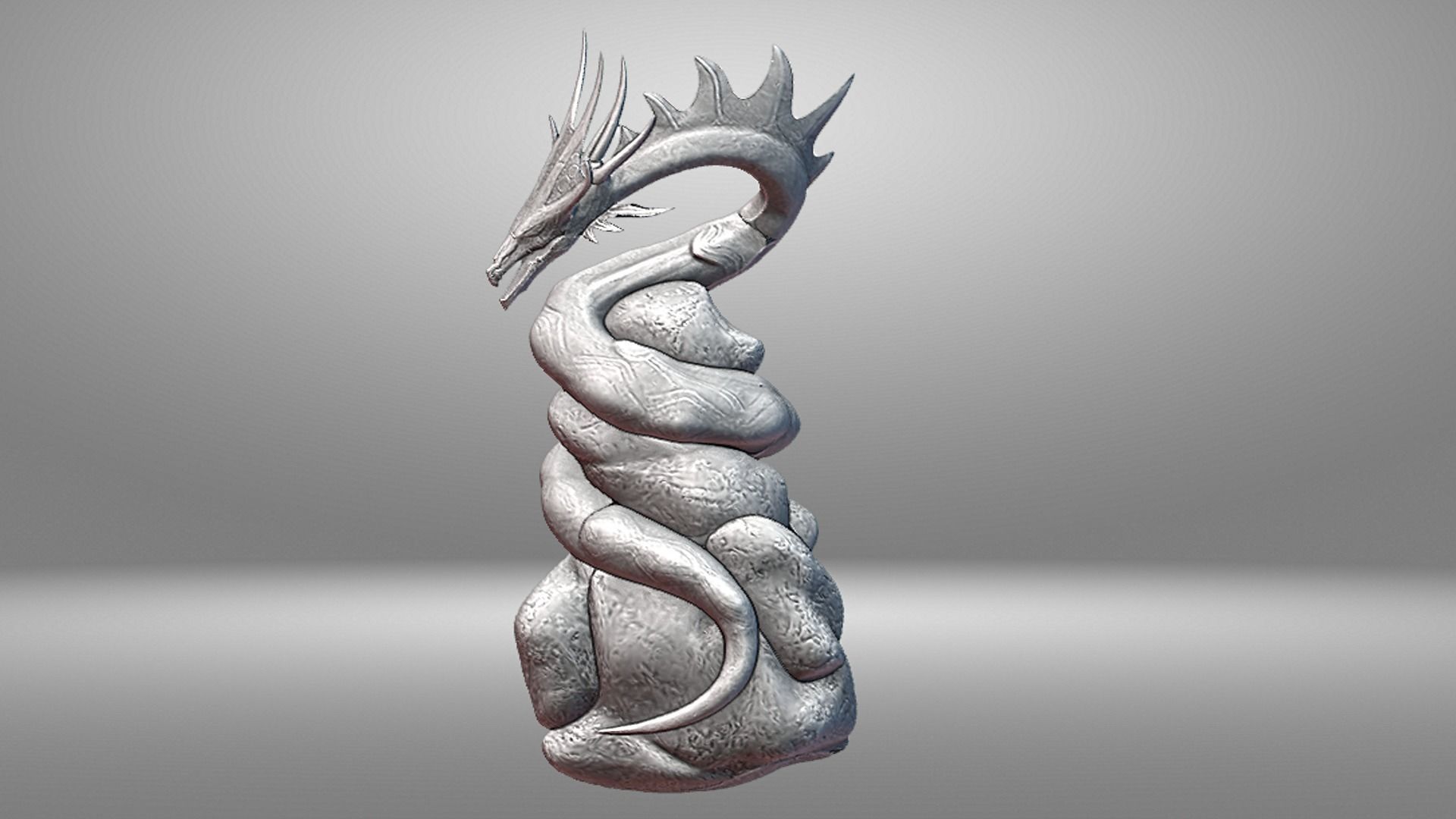 Dragon Sculpture 3D model 3D printable | CGTrader