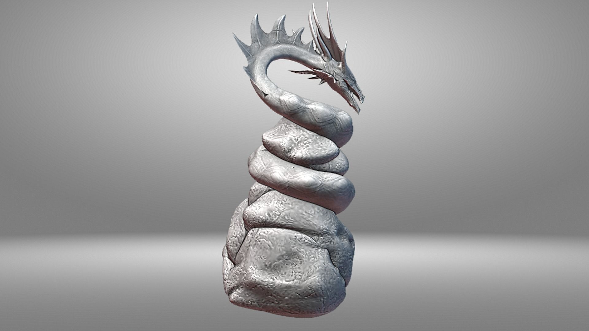 Dragon Sculpture 3D model 3D printable | CGTrader