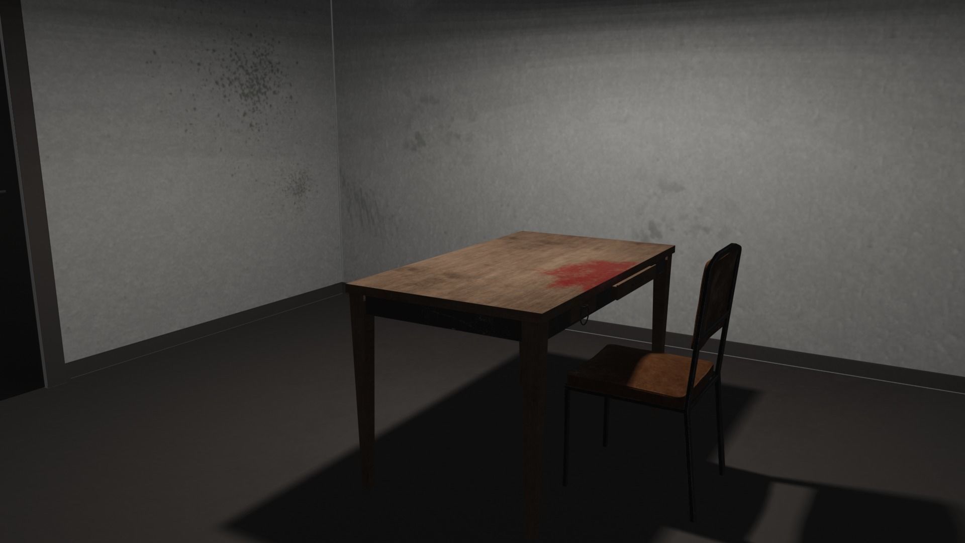 3D model Interrogation Desk and Chair VR / AR / low-poly | CGTrader