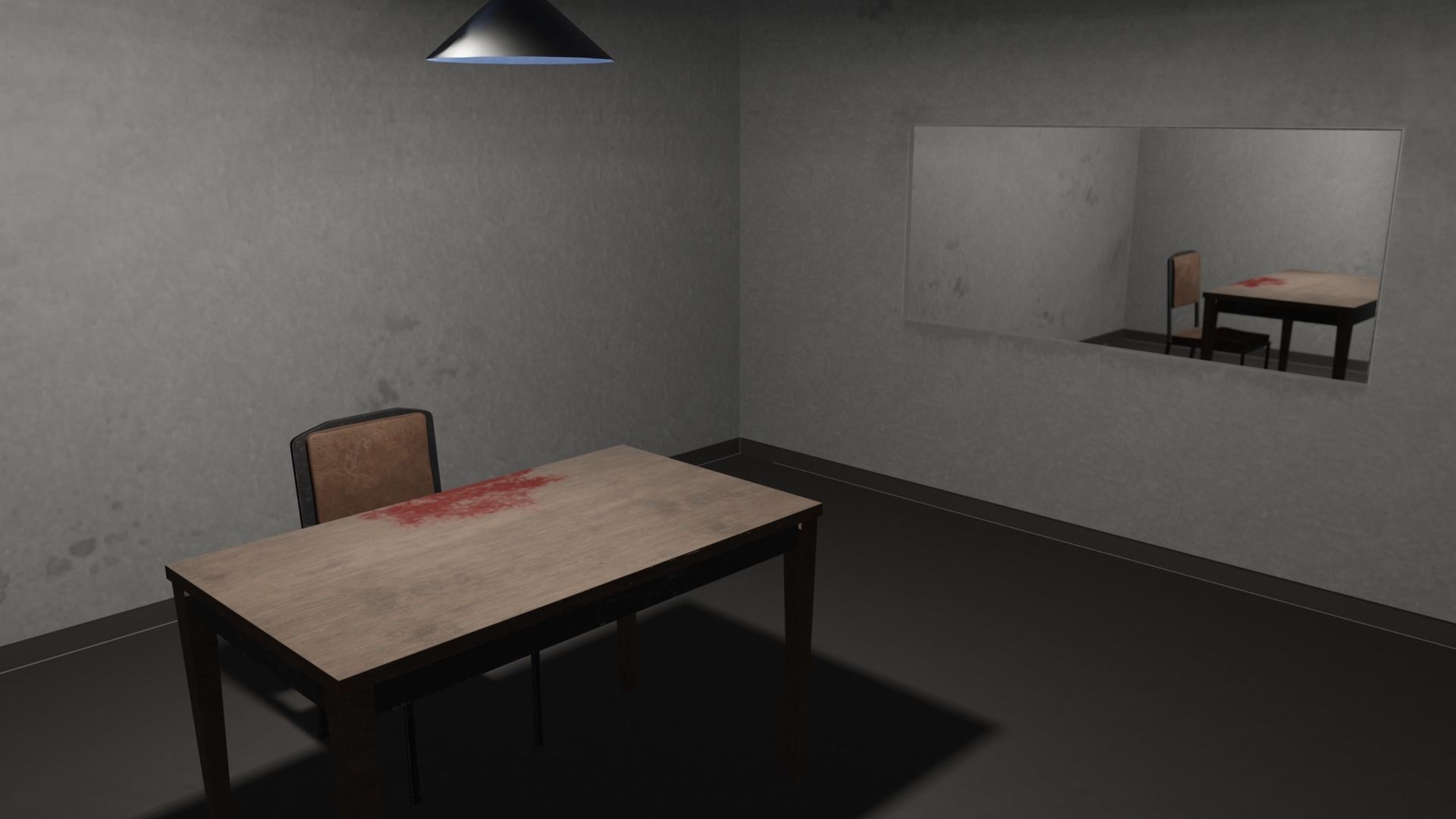 3D model Interrogation Desk and Chair VR / AR / low-poly | CGTrader