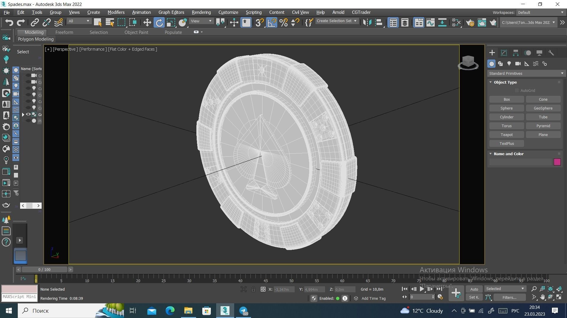 3D model Las Vegas Casino Good Luck Poker Chip Lucky Coin Spades VR ...