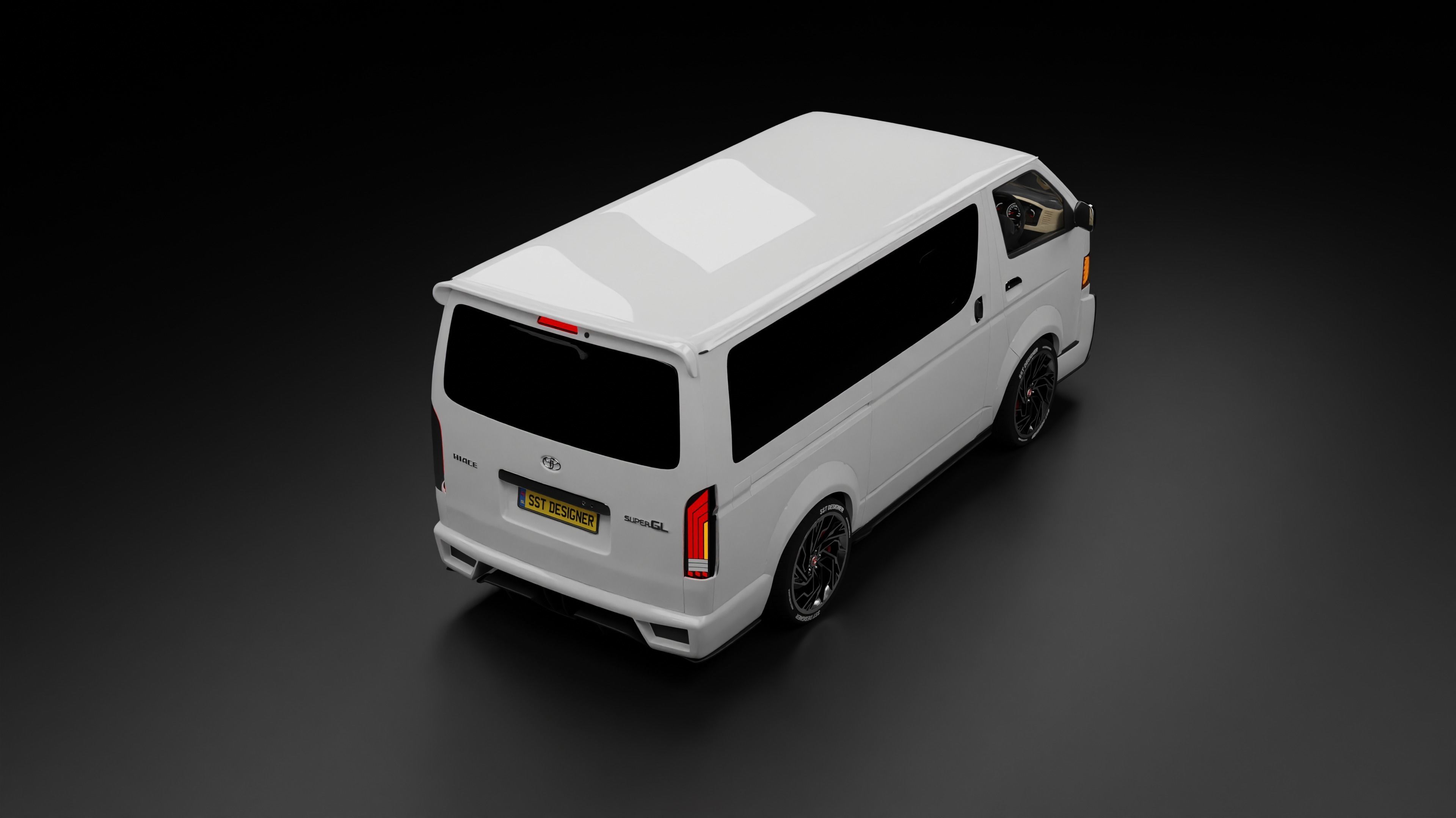 TOYOTA Hiace KDH Van 3D model rigged | CGTrader