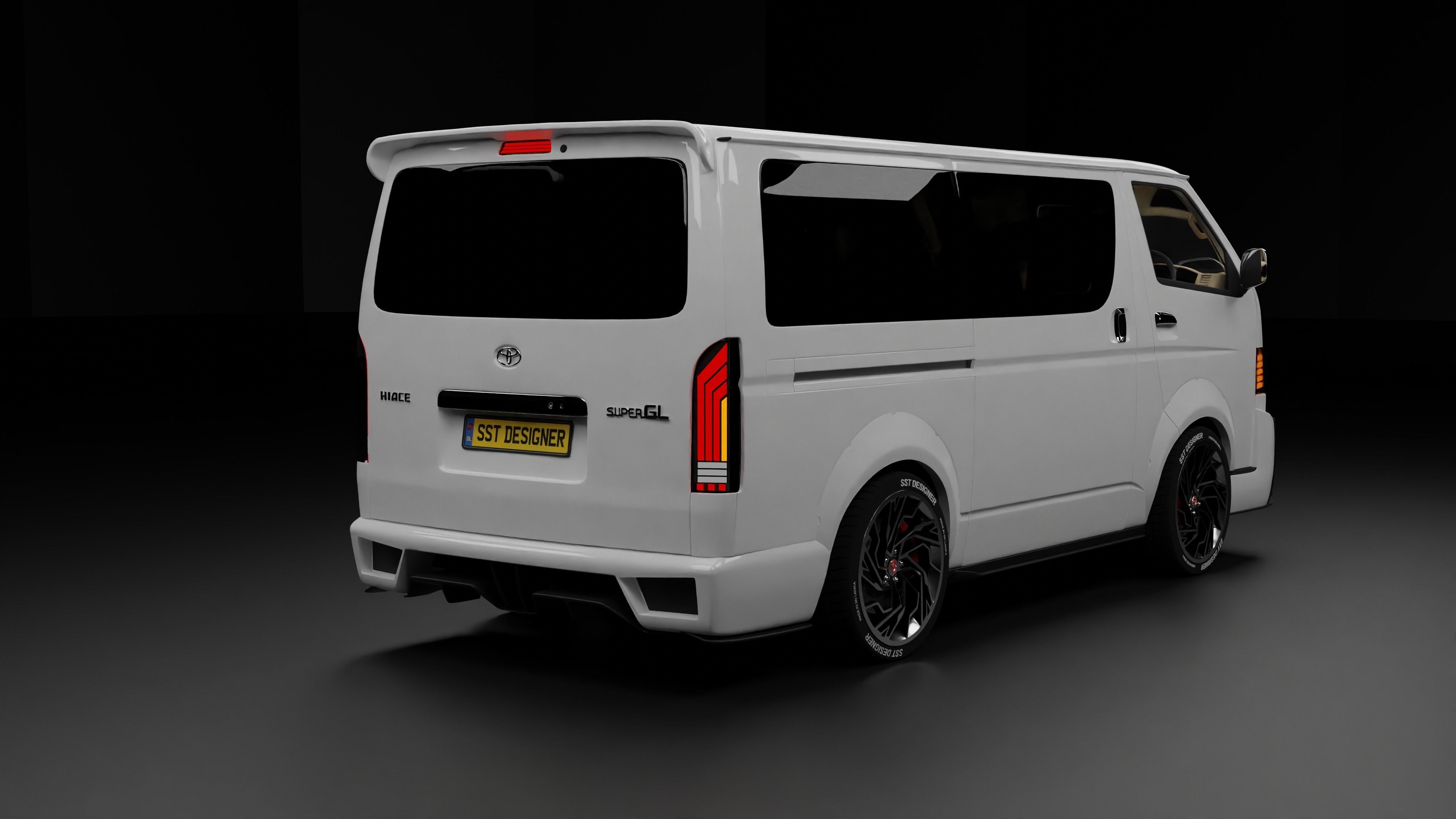 TOYOTA Hiace KDH Van 3D model rigged | CGTrader