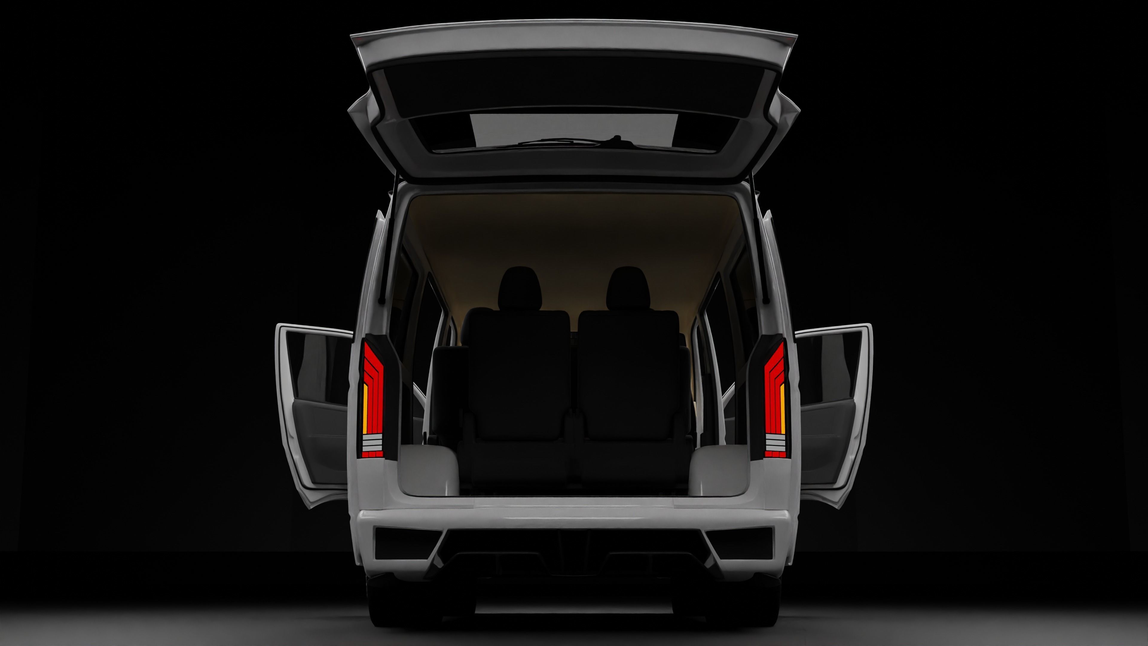 TOYOTA Hiace KDH Van 3D model rigged | CGTrader