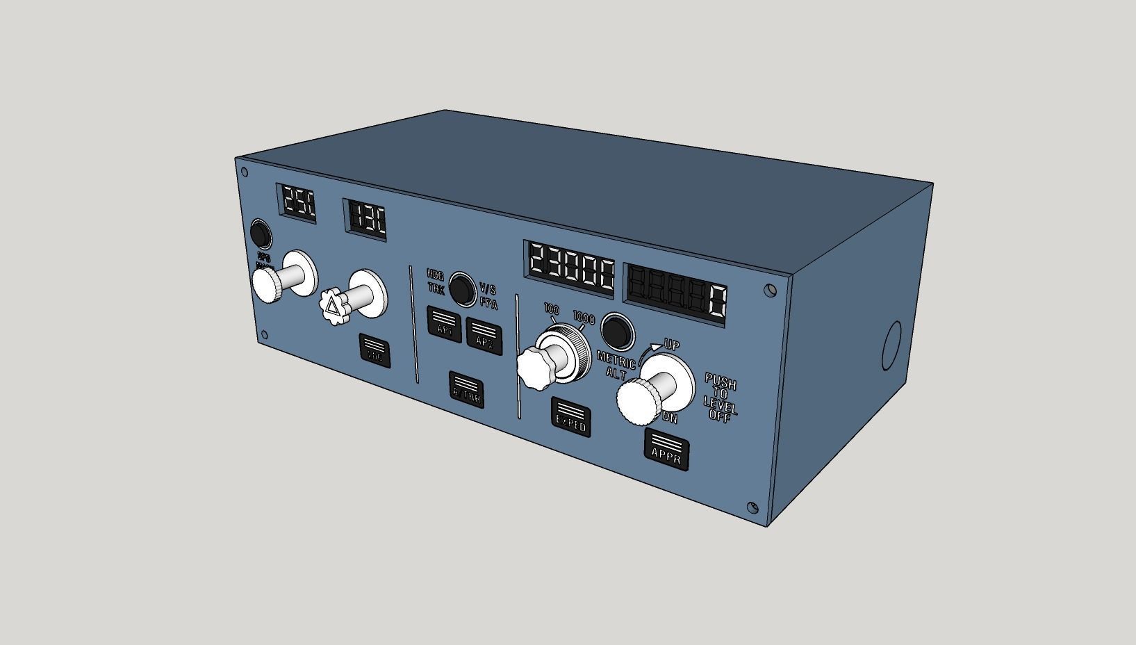 A320 or A330 FCU panel 3D model 3D printable | CGTrader