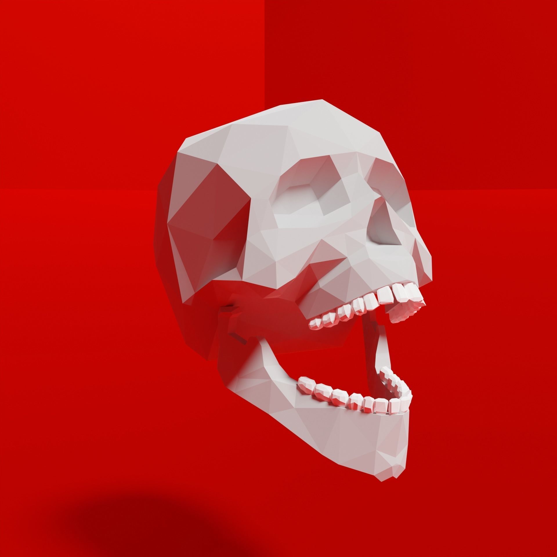 3D model Low Poly Human Skull VR / AR / low-poly | CGTrader